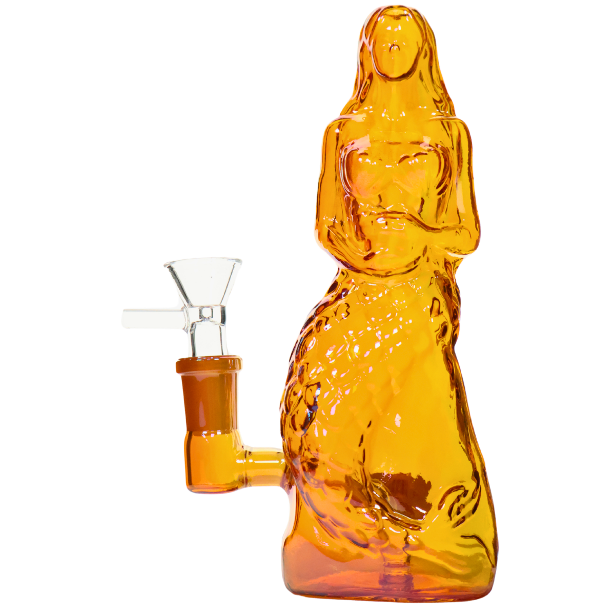 7" TOBACCO GLASS WATER PIPE MERMAID DESIGN 155 GM