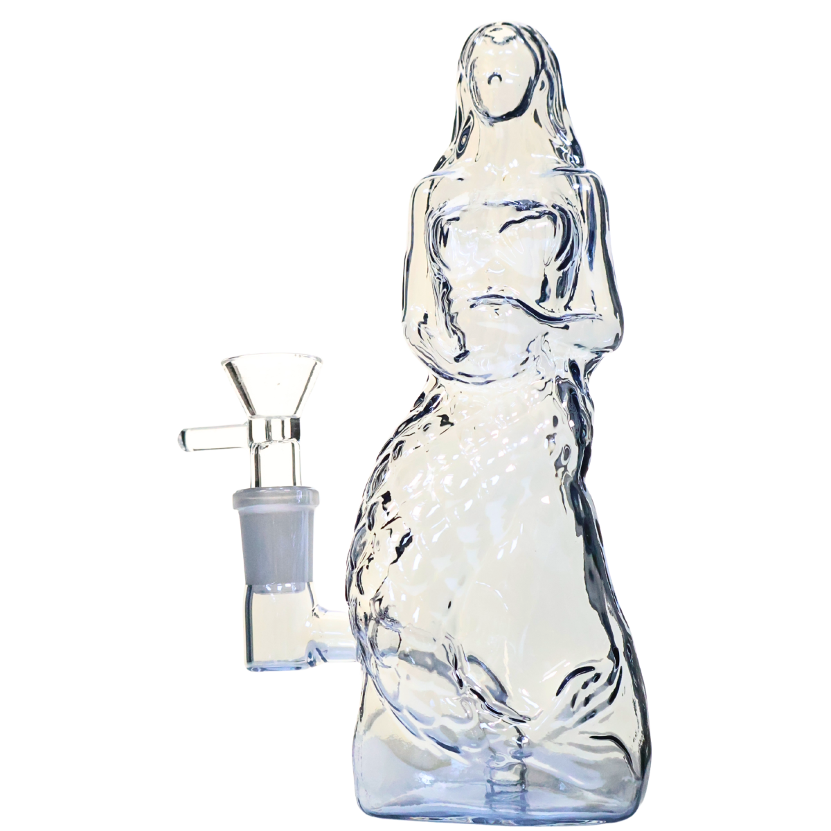 7" TOBACCO GLASS WATER PIPE MERMAID DESIGN 155 GM
